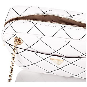 GUESS Cessily Top Zip Shoulder Bag White Multi One Size