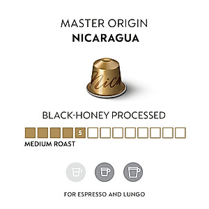 Nespresso Capsules OriginalLine, Nicaragua Master Origin, Medium Roast Coffee, 50 Count Coffee Pods, Brews 1.35oz (ORIGINAL LINE ONLY)
