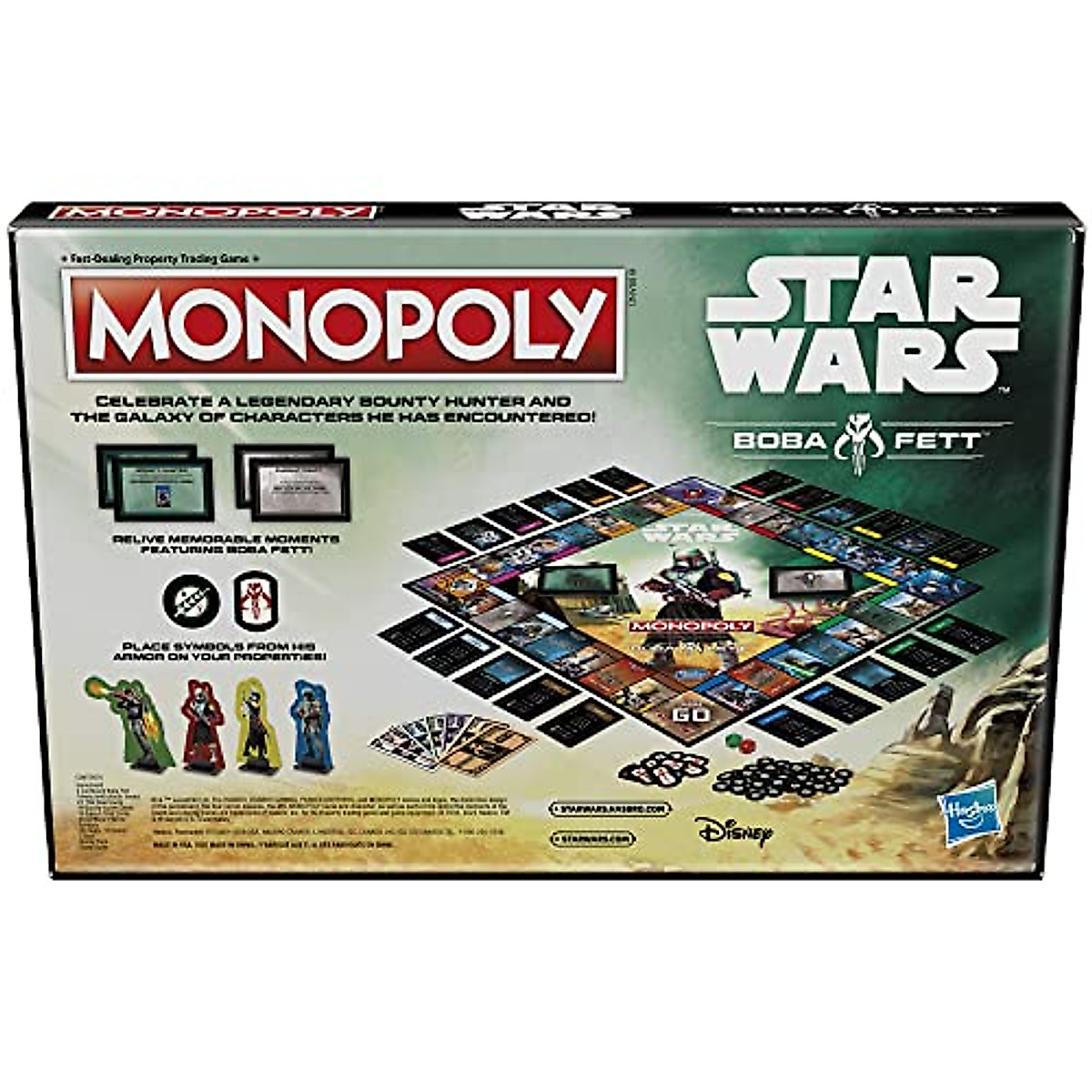 Hasbro Gaming Monopoly: Star Wars Boba Fett Edition Board Game for Kids Ages 8+, Inspired by The Star Wars Movies and The Mandalorian TV Series