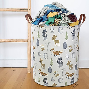 NTAOHAMPER Baby Laundry Hamper,kids laundry Basket,Waterproof Storage Bin for Bedroom,Clothes Organizer Basket,Toys Box,Room Decor(Animal)