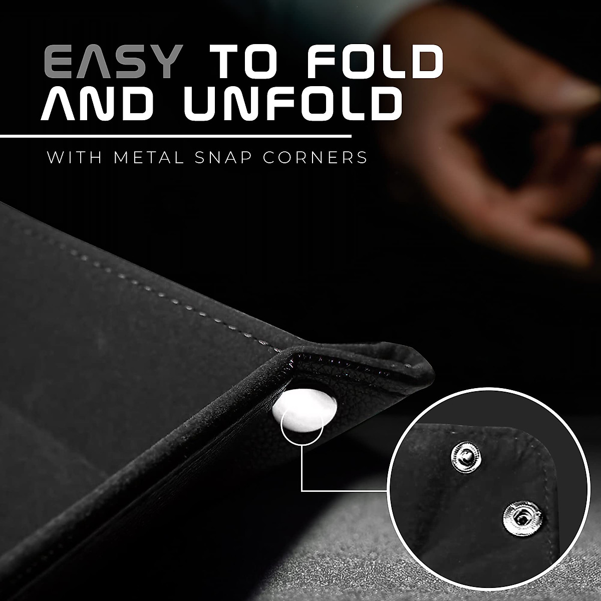 Dice Tray - Green Velvet dice Rolling Tray by AKO Dice - for RPG, DND, and Other Dice Games.