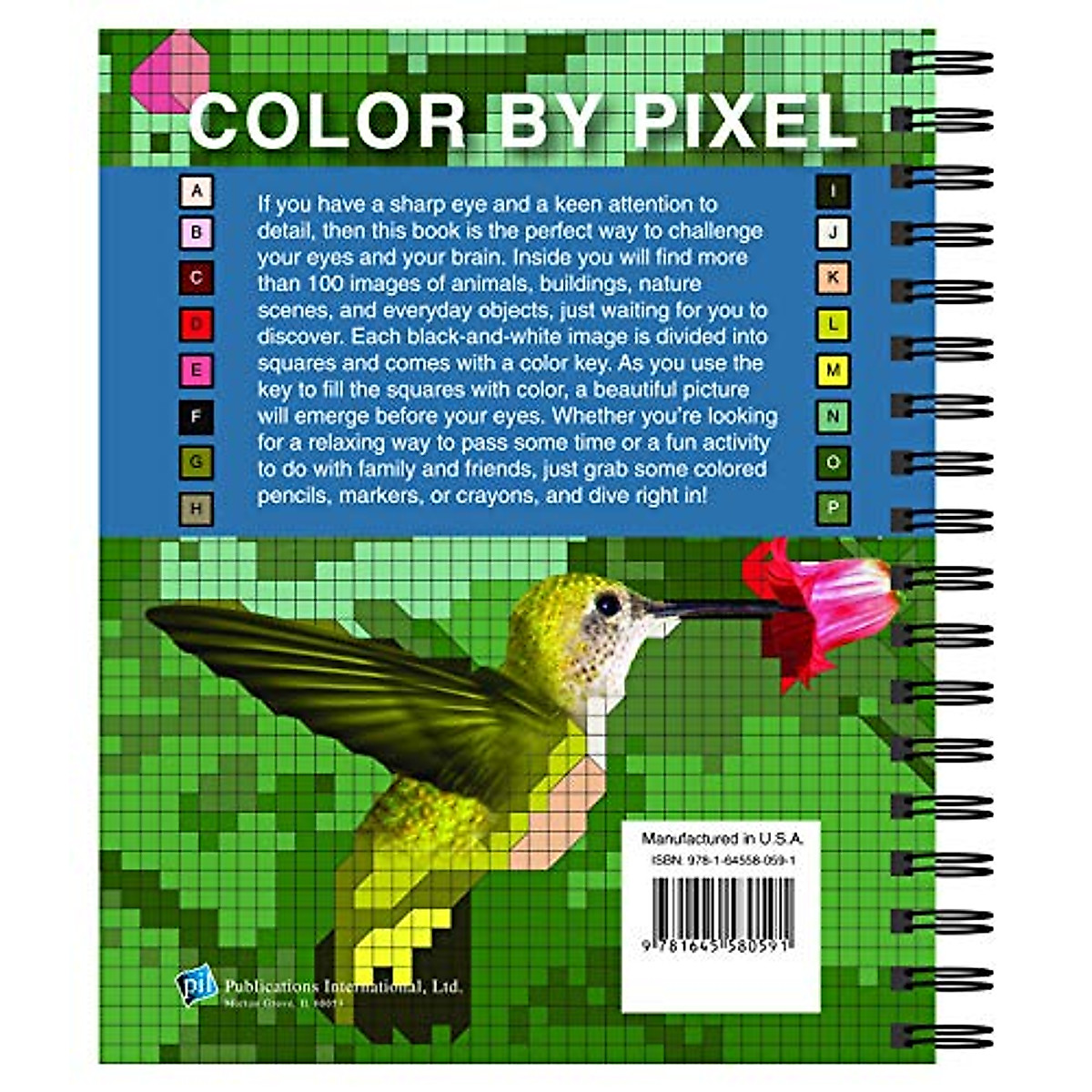Brain Games - Pixel Pictures: 104 Pictures to Color by Squares