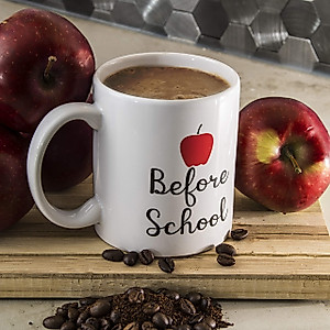 Funny Mugs, LOL Before School, After School Coffee Mug and Stemless Wine Glass Set - Gift for Teachers and Professors - 11 oz Coffee mug - 15 oz wine glass