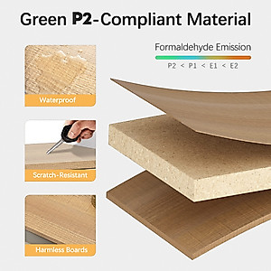 JAXPETY Set of 2 Modern Wood Nightstand, Bedside Table with Drawer, Night Stand, End Table with Solid Wood Legs for Bedroom Home, Brown