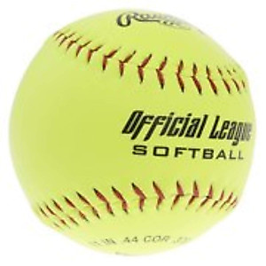 Rawlings 11" Official League Fast Pitch Dura-Hyde Worth Cork Softballs (4 Count)