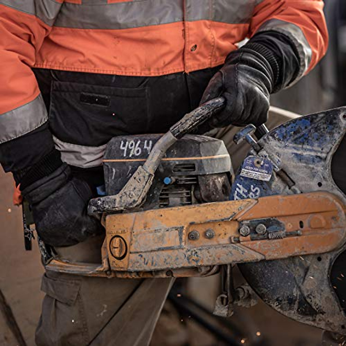 Wells Lamont Men's Black HydraHyde Leather Winter Work Gloves | Water-Resistant | Insulated | Large (1202LK)