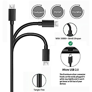 YCWZZH 10ft Charger Charging Cable Cord Compatible for Logitech MX Master 2S MX Anywhere 2 MK875 MX Ergo K800 K811 K830 G915 Folio m1,Keys Folio 43404 09543 & More USB Mirco Port Mouse/Keyboard