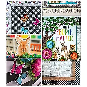 Schoolgirl Style Woodland Whimsy Collection—Bulletin Boards, Bulletin Board Borders, Inspirational Posters, Cutouts, Nameplates, Homeschool or Classroom Décor (374 pc)