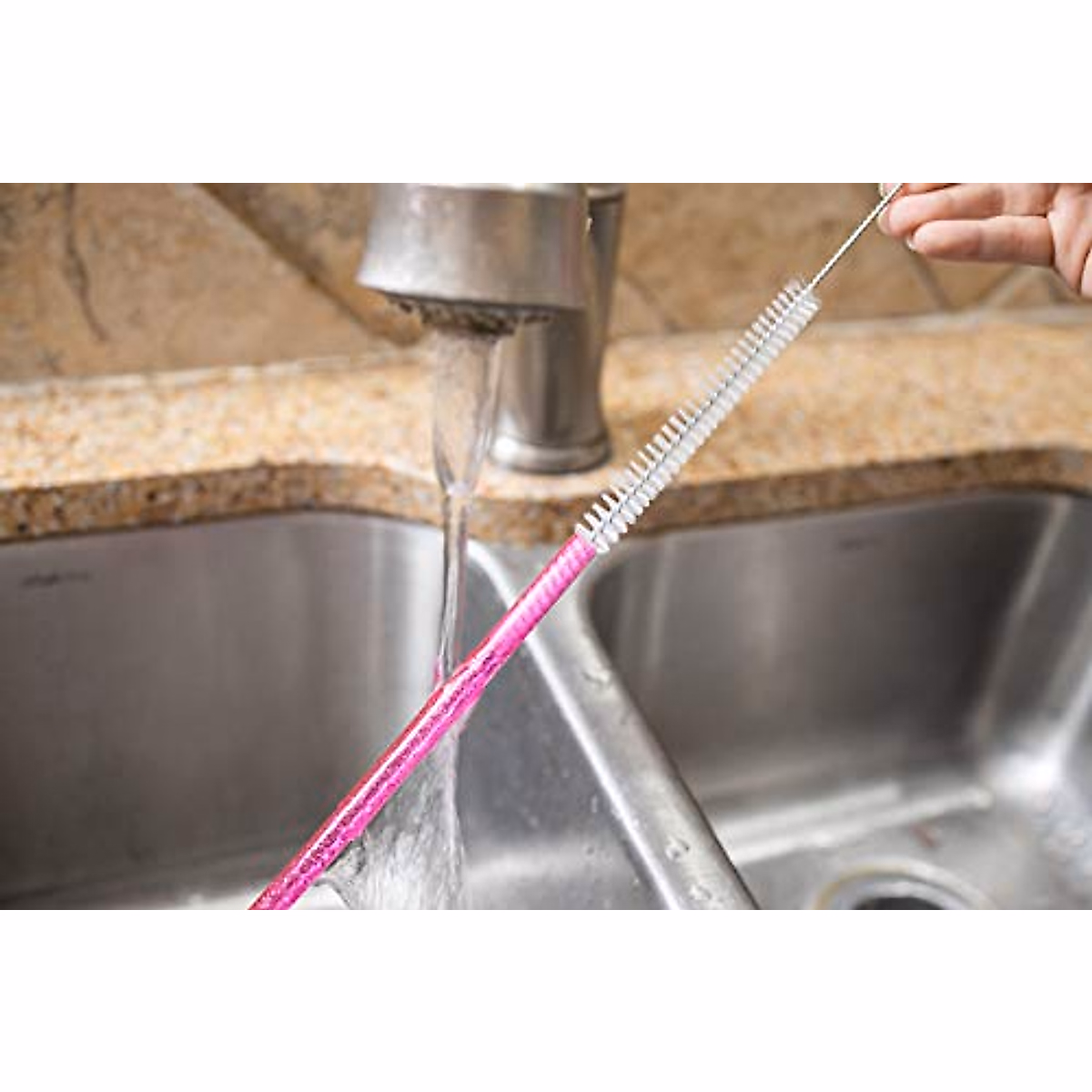 Reusable Wine Bottle Straws - Pack of 6 - Includes Straw Cleaning Brush - Perfect Hostess Gift or White Elephant Gift Idea