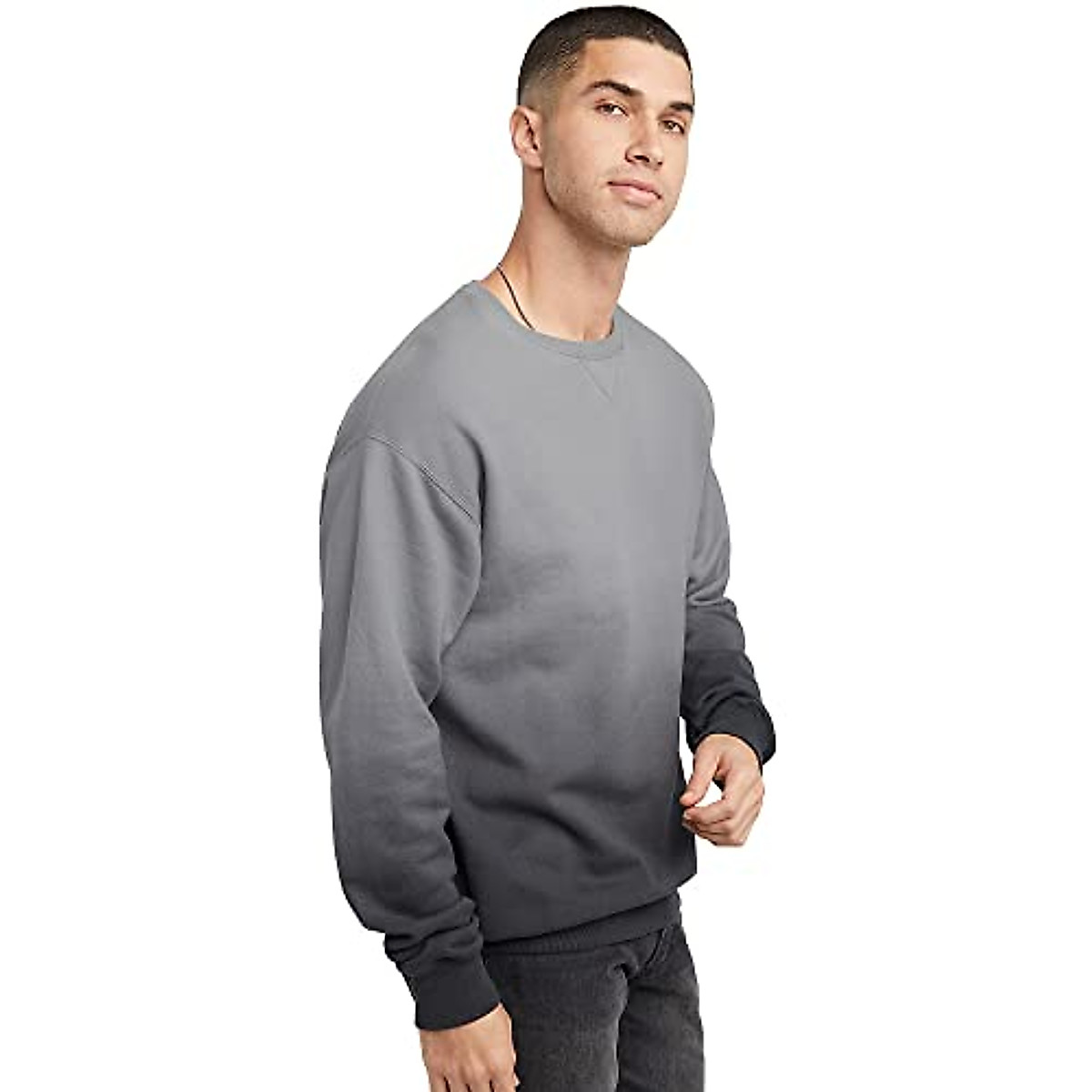Hanes Originals Fleece, Garment Dyed Pullover, Crewneck Sweatshirts for Men, New Railroad Ombre