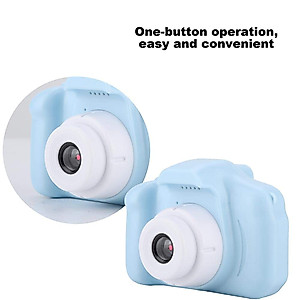 Kid Video Camera, HD 1080P Adopt Convenient Replacement TF Memory Card Toy Camera, Mini Portable 2.0 Inch IPS Color Screen Children's Camera, Digital Camera(Blue)