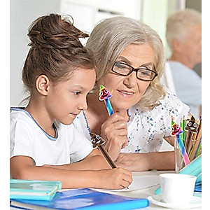 Planet Pens Bundle of Poop Face Emotion & Poop Rainbow Novelty Pens - Unique Kids and Adults Ballpoint Pens Colorful Emotions Writing Instrument For School and Office - 4 Pack