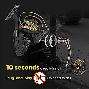 GOMEXUS Power Handle Compatible with Daiwa BG 3500 4000 Plug-and-Play Reel Handle