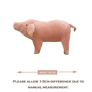 CHELEI2019 15.7" Pink Pig Stuffed Animal,Piggy Plush Toy Hugging Pillow for Kids