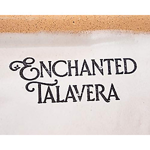 Enchanted Talavera Small Ceramic Flower Pot & Saucer Succulent Planter House Plant Cactus Bonsai Decorative Pot Plant Container 2-Piece Set (Marigold)