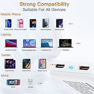 SANKTON 65W 2 Port Foldable USB C Slim Wall Charger with Intelligent Power Allocation, Fast PD GaN Charger for iPhone, Samsung, MacBook Pro/Air, iPad, Laptops, White