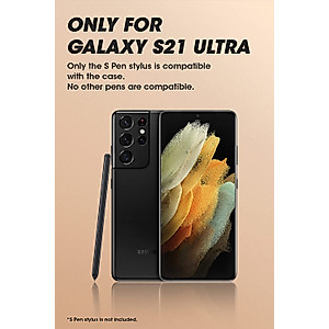 SUPCASE Unicorn Beetle Pro S Pen Slot Holder Dual Layer Rugged Holster Case for Samsung S21 Ultra, Metallic Green