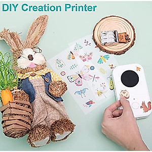 Phomemo Labeler Label Maker,Portable Bluetooth Thermal Label Makers,Compatible for Android & iOS System Gift for Father's Day - Milky White