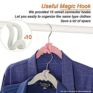 50+10 Pack Non-Slip Velvet Hangers Suit Clothes Hanger Space Saving Hangers 15~20LBS Heavy Duty Hangers 16.5inch