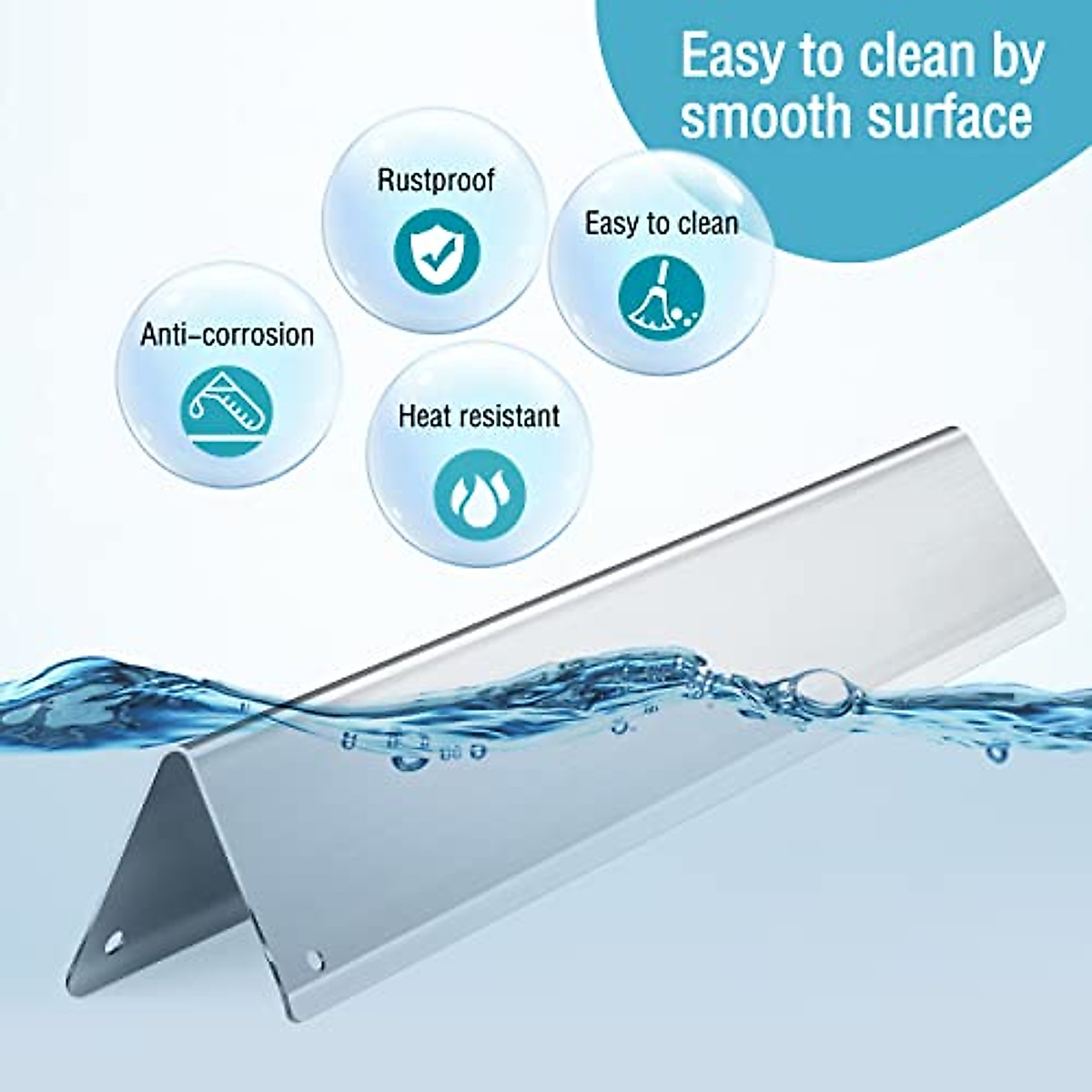 Grill Replacement Parts Heat Plate for Weber Spirit 300 Series,15.3 inch Flavorizer Bar for Weber Spirit 300 E-310 E-320 Series,5 Pack