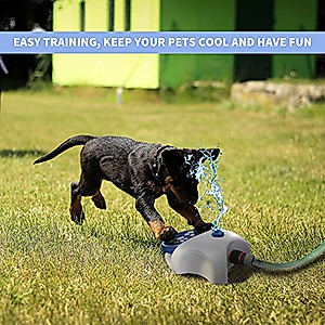 EverBrit Outdoor Dog Water Fountain Step On Water Dispenser Garden Dog Cooling Tool with 2 Nozzles, Always Fresh Water, Sturdy and Easy to Use