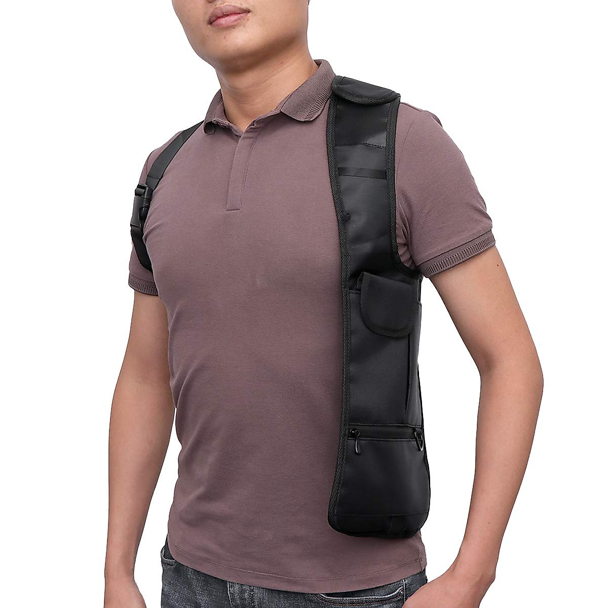 FENICAL Anti- Hidden Underarm Shoulder Wallet Bag Portable Travel Holder Phone Bag for Women Men Unisex (Left Shoulder)