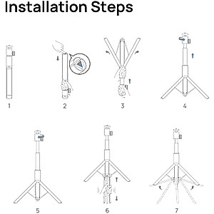 XGIMI Projector Stand, Portable Telescopic Floor Tripod Support Horizon /Horizon Pro/Elfin/Halo/MOGO PRO and Other Brand Projectors,360°Free Rotation