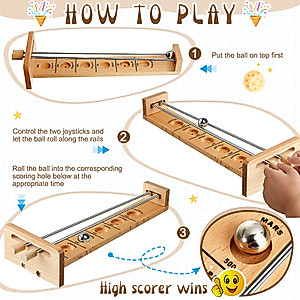 Deekin 2 Set Shoot The Moon Game Wooden Tabletop Games Classic Desktop Games for Teens Adults