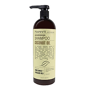 Pierre'S Apothecary Coconut Nourishing Shampoo for Moisturizing | Avocado Oil and Sunflower Oil - 33.8 fl oz