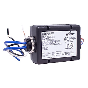Leviton OSP20-D0 Power Pack for Occupancy Sensor, 20 Amp FL/INC, 120-277VAC 60Hz, 1HP at 120VAC, 2HP at 240VAC, Black