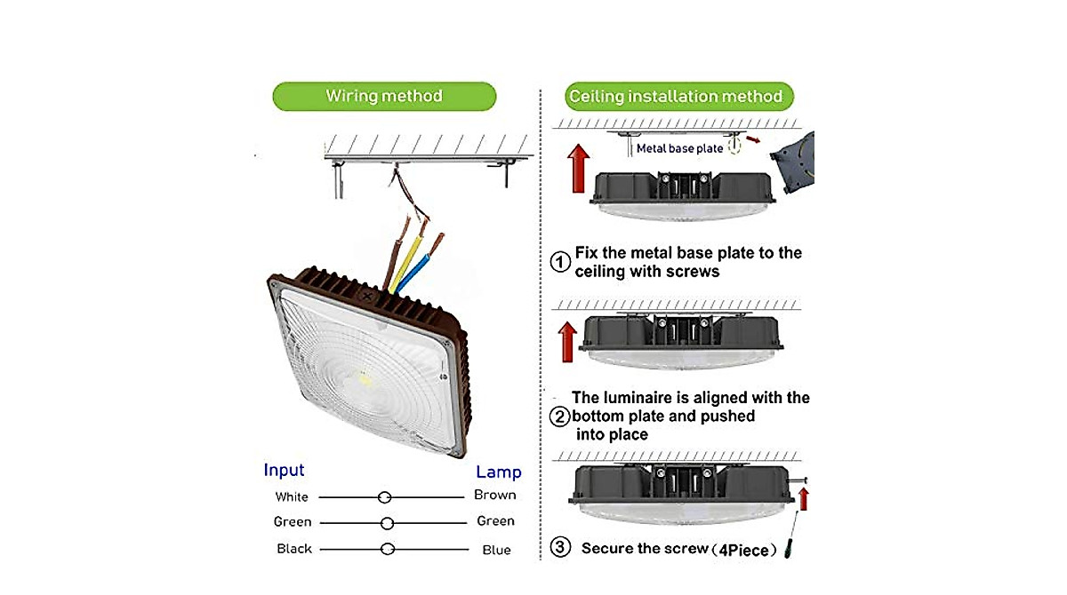 CYLED 100W LED Canopy Light for Outdoor Spaces