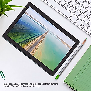 HD Tablet, 4GB RAM 64GB ROM 3 Card Slots Design 1280x800 100240V 10.1 Inch Tablet MTK6753 CPU for Home for Travel (US Plug)