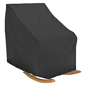 Garden Rocking Chair Cover Home Cover Rest Seat Cover Waterproof Oxford Cloth Heavy Duty Balcony Recliner Garden Chair Cover Outdoor Furniture Protective Cover