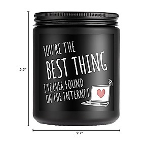 +1herolabs Scented Candles,Funny Candles for Men,Lavender Candles for Home,8oz-50hr Burn Time Soy Candles,Candle Gifts for Women,Long Lasting Candles for Men & Women in Black Jar Candle