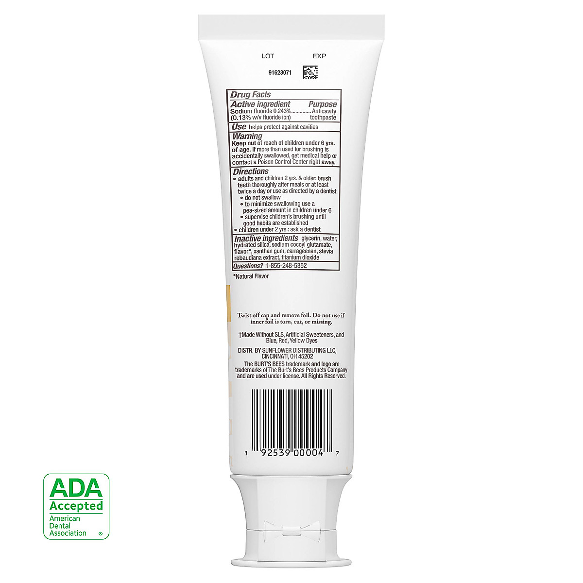 Burt's Bees Kids Toothpaste with Fluoride Fusion Fruit,4.2 Ounce, Pack of 4