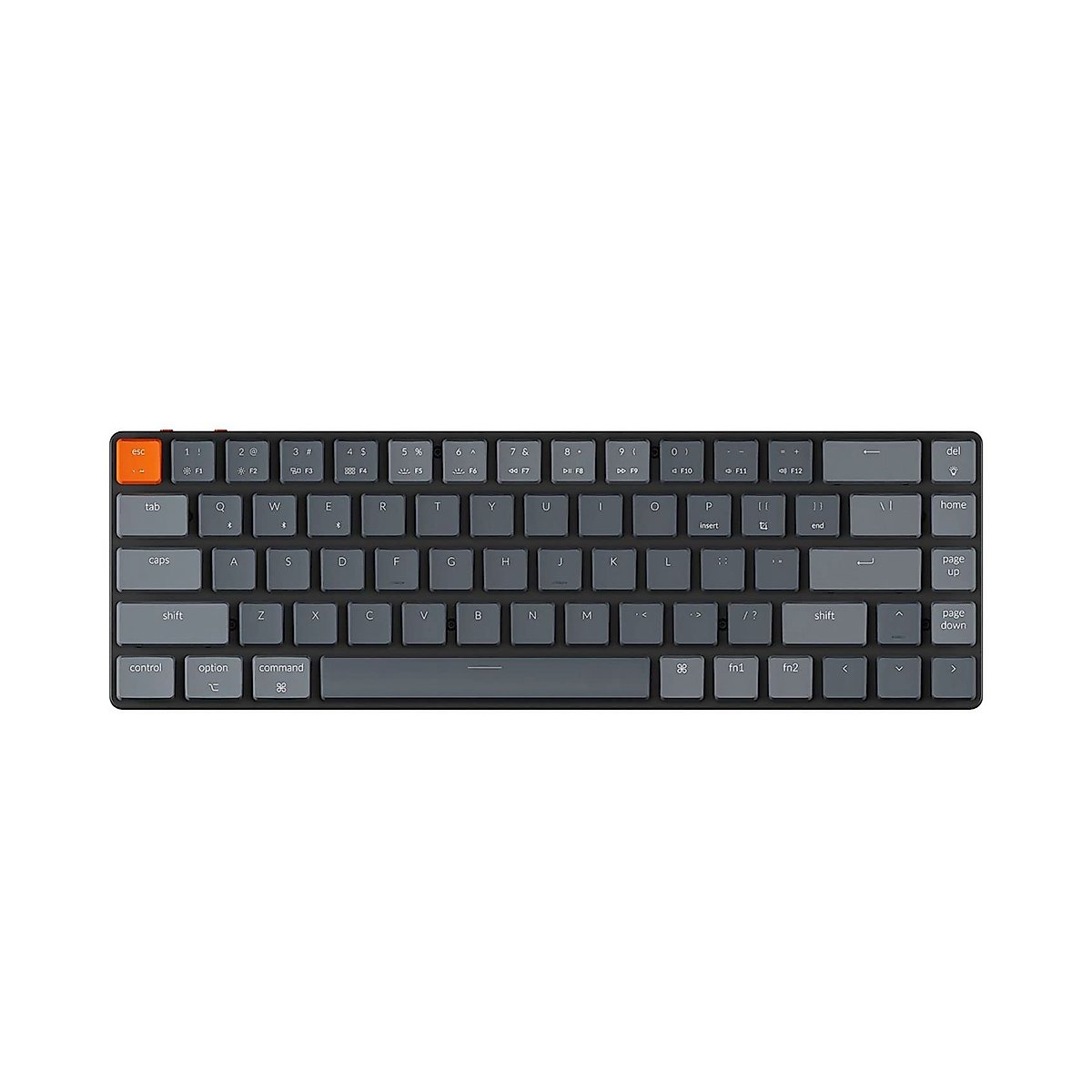 Keychron K7 Ultra-Slim 65% Layout 68 Keys Wireless Bluetooth/Wired Mechanical Keyboard, Hot Swappable Low-Profile Gateron Red Switch RGB LED Backlit Keyboard Compatible with Mac Windows