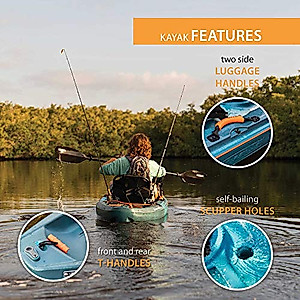 Lifetime Tamarack Pro 103 Sit-On-Top Kayak, Lightning Fusion, 10 ft. 3 in.