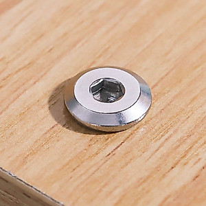 Glvaner M6-1.0 x 20mm Binding Screws Furniure Screws, Connection Bolt, Flat Round Head Socket Head Cap Screws, 304 Stainless Steel 18-8 Full Thread, 30 pcs