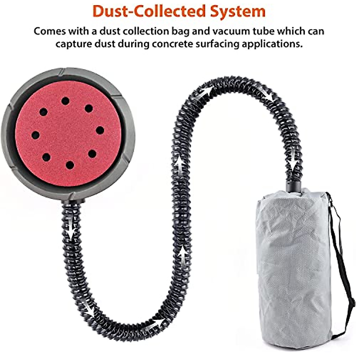 POWERMAVERICK Electric Drywall Sander,750W Drywall Sander with Vacuum,Foldable Wall Ceiling Sander with Extendable Handle,6 Variable Speed 1000-1850 RPM,Double-Deck LED Light,12 Sanding Papers