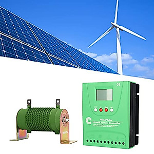 2800W Wind Solar Hybrid Charge Controller, Auto 24V/48V Battery MPPT Hybrid Wind Solar Controller with LCD Display and Free Dump Load Accurate, 1600W Wind and 1200W Solar Panel(GPI48220)