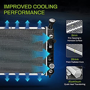 AUTOSAVER88 Radiator Compatible with 2000-2003 Chevy Impala, 2000-2005 Buick Century, 2000-2004 Buick Regal, 2000-2003 Chevy Monte Carlo 3.1L 3.4L 3.8L V6