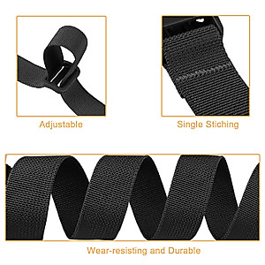 MAGARROW 40" Strap Buckle Packing Straps Adjustable 1-Inch Belt (1" Wide - 40" Long, Black (4 PCS))