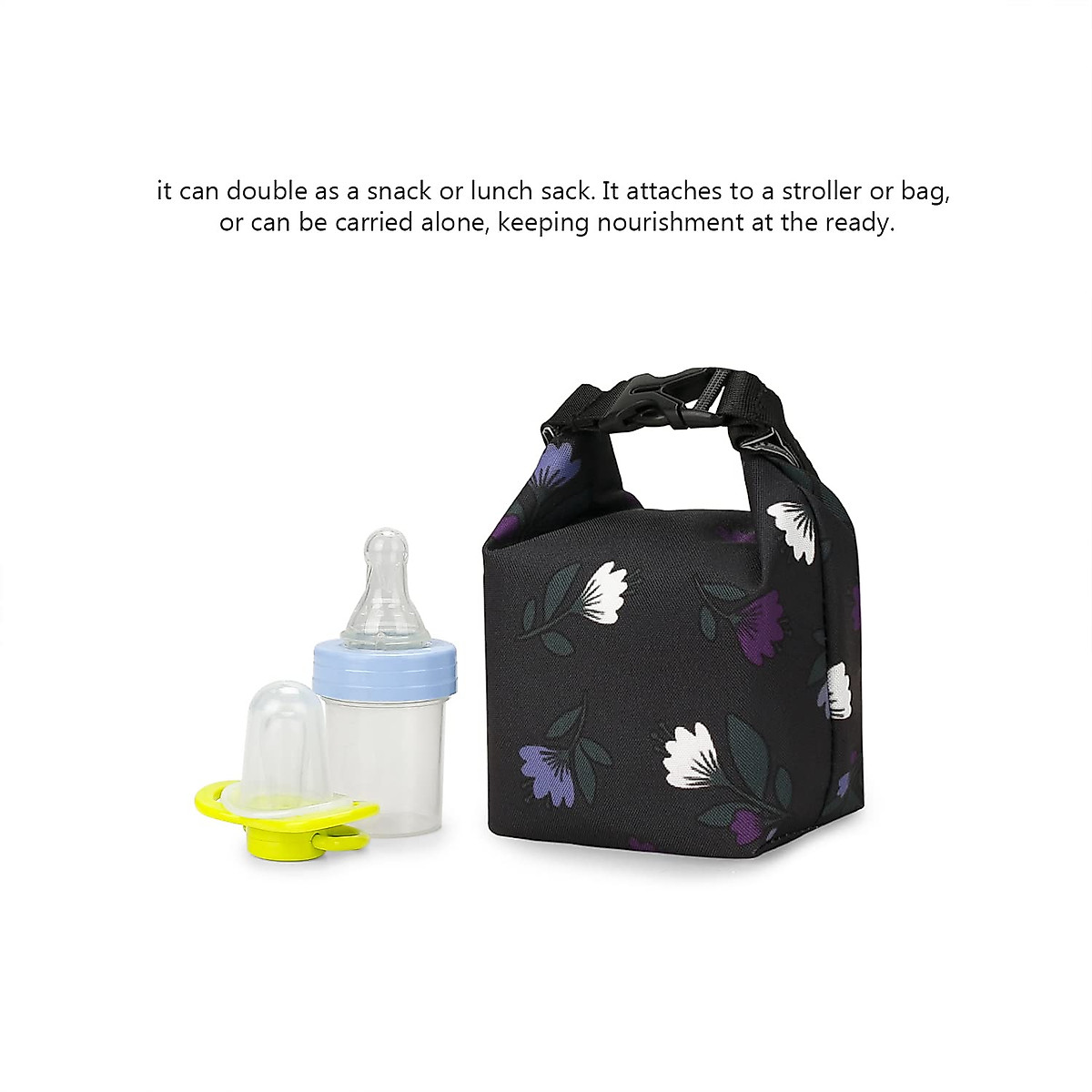 MOV COMPRA Movcompra Flower Insulated Lunch Box for Women and Insulated Snack Bag- Women Girls Reusable Sandwich & Snack Bags