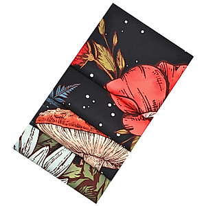 Uspring Skull Floral Tapestry Flowers Skeleton Tapestry Moon Garden Tapestry Mushroom Plants Tapestry Trippy Vintage Tapestry Wall Hanging for Room (59.1 × 82.7 inches)