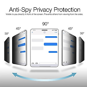 BoxWave Screen Protector Compatible with Ecobee SmartThermostat - ClearTouch Anti-Glare Privacy (2-Pack), Privacy Screen Protector Flexible Film Anti-Glare