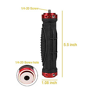 AngelReally Camera Handle Grip Support Mount Universal Stabilizer Holder Stand with 14-20 Thread for Digital Video Camera Camcorder Action Camera LED Video Light Smartphone