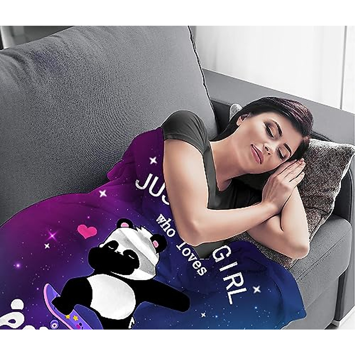 Panda Blanket Ultra Soft Flannel Panda Throw Blanket Cozy Lightweight Panda Gifts for Panda Lovers for Kids Adults 50" X40"