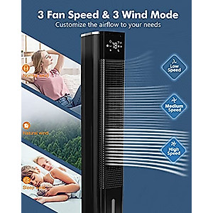Evaporative Air Cooler, 3-IN-1 Multifunctional Air Cooler Fan, Air Cooler for Room, 4 Modes, 12H Timer, 90° Oscillation, 1.3 Gal Water Tank, Remote Control, 4 Ice Packs, 42" for Room Home Office