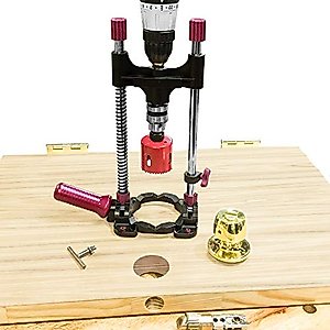 Milescraft 1318 DrillMate Portable Drill Guide - Drill Guide Attachment - Compatible with most 3/8 in. Drill Accessories - Self-Centering Base - Multi-Angle Readouts