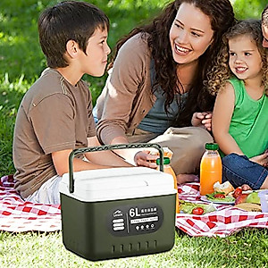 LAFANDE Compact Ice Coolers | 6 QT Portable High-Capacity Cooler Molded Lunch Box Cooler,Ice Box for Camping, Fishing, Hunting, BBQs & Outdoor Activities